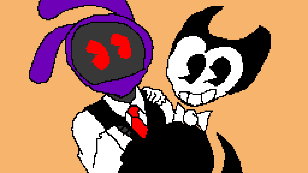 Pixilart - ME and Bendy,Bros by MrBonnieTux