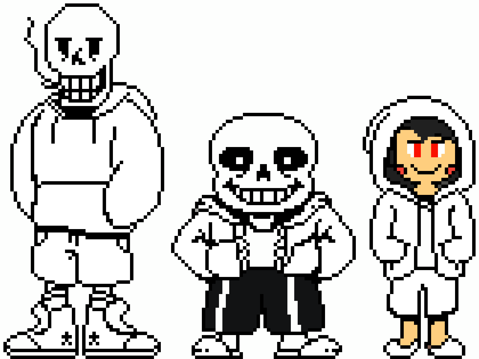 Editing Bad time trio base - Free online pixel art drawing tool - Pixilart