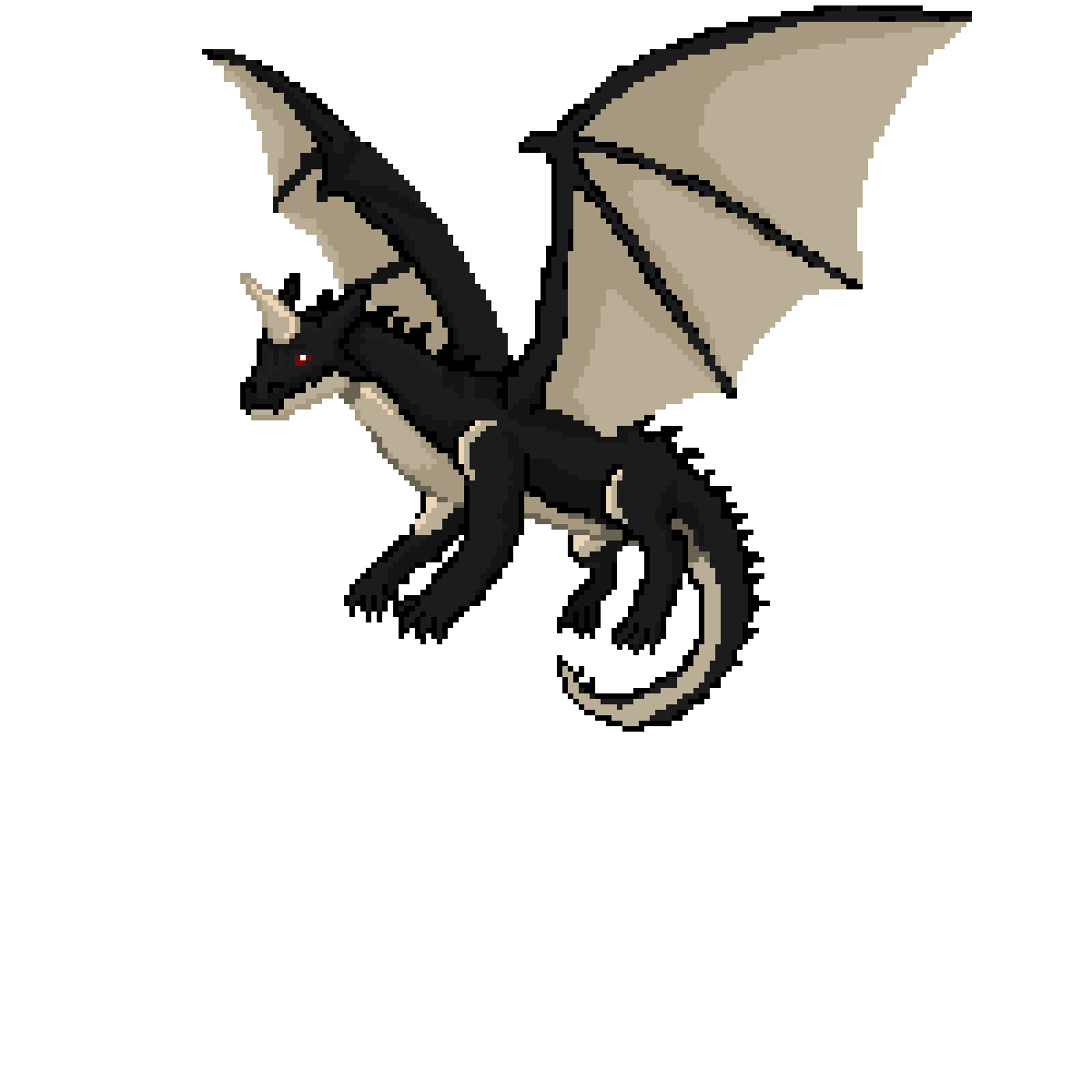Pixel Dragon Flying Gif