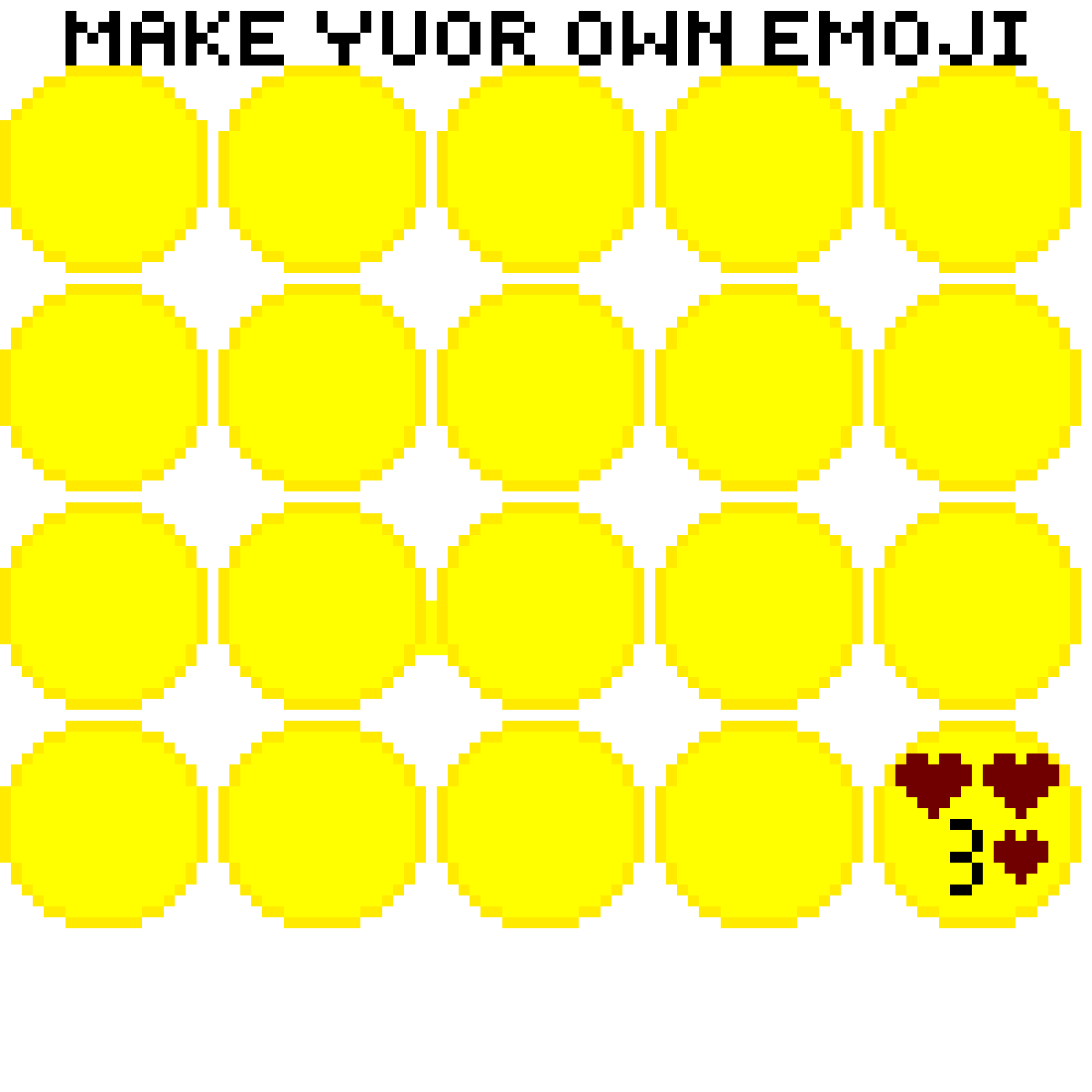 Editing make chu own emoji - Free online pixel art drawing tool - Pixilart