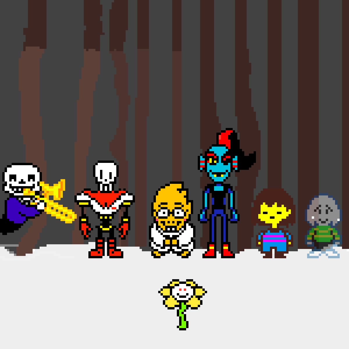 Pixilart - Undertale People by DD0wTrHkyqrwGRAD
