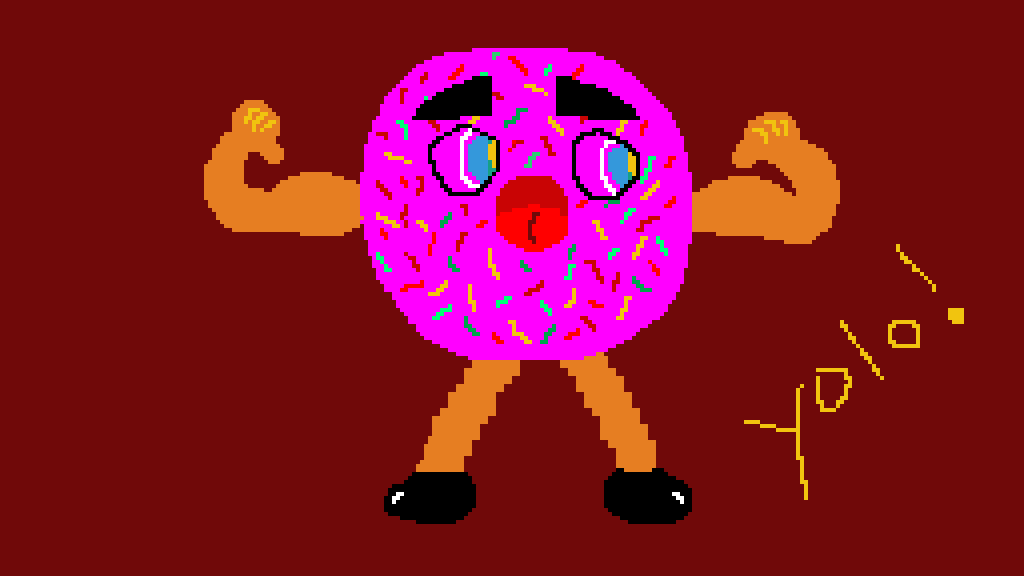 Pixilart - YOLO!!! #Donut #Muscle by Donutdorf