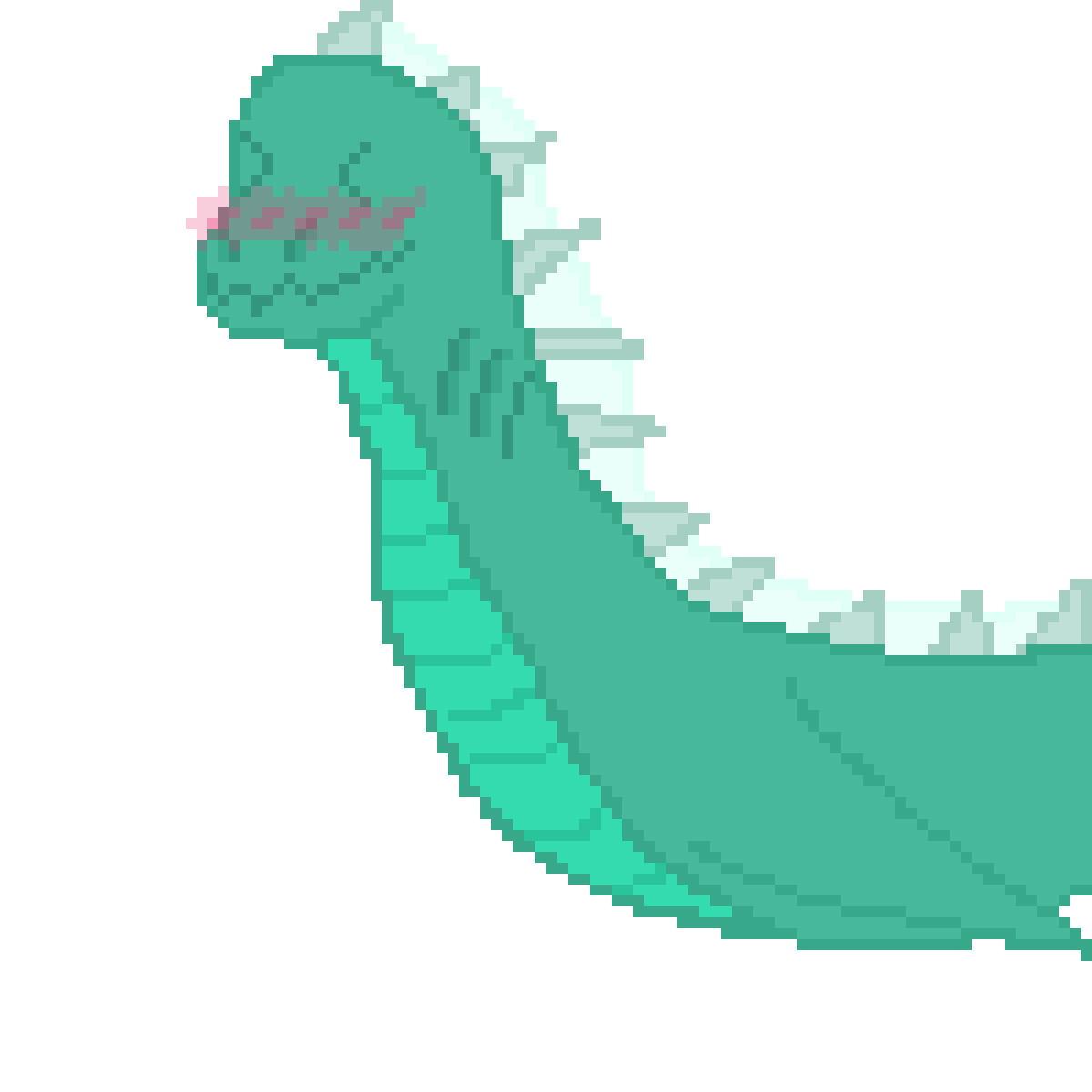 Pixilart - Blushing Sea Dino Thing. by CrossoverQueen