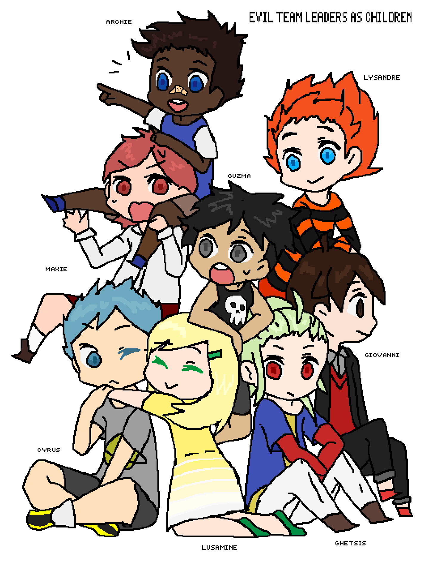 Pixilart - Team leaders as kids by GoblinNB