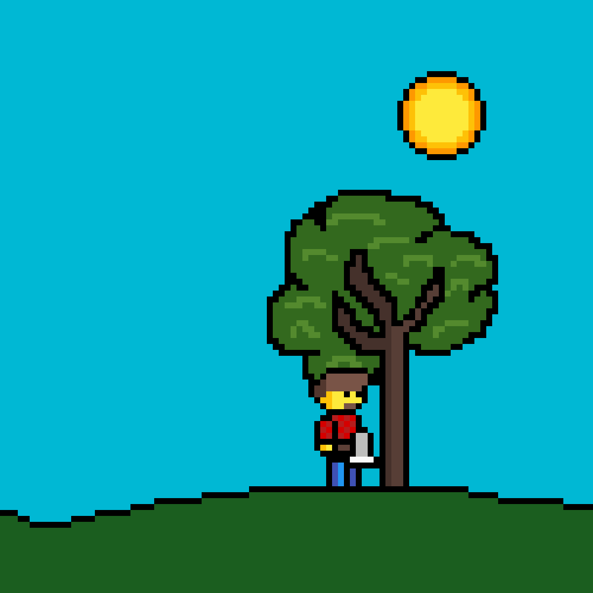 Pixilart - tree hit by ThePixelZero