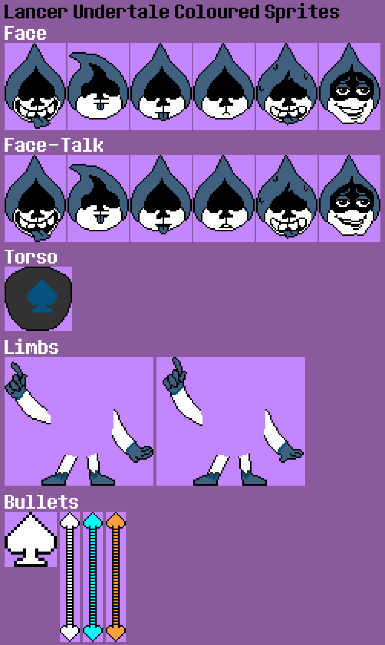 Pixilart - Lancer UT Battle Sprites by Clar1nettist