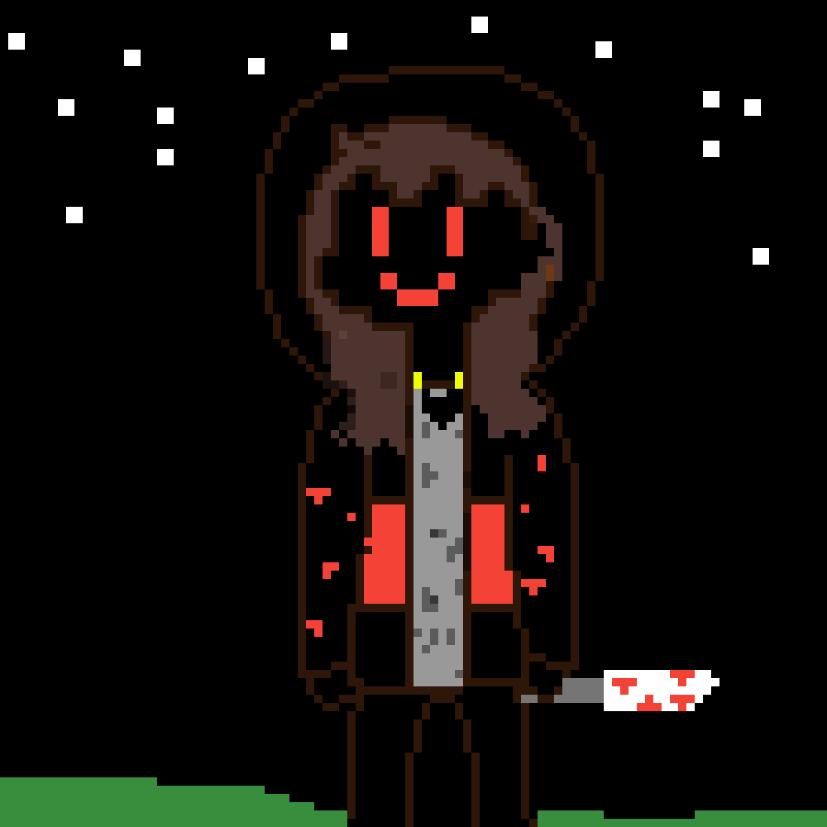Pixilart - evil chara by Anonymous