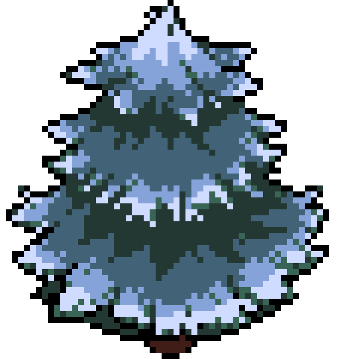 Pixilart - Snowdin Tree Tile by Frisk-Aftonchr