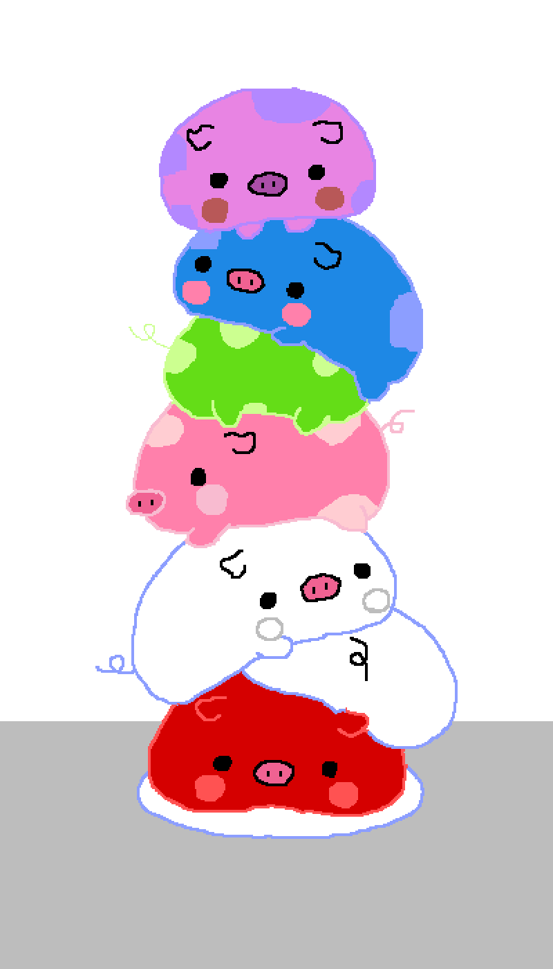 Pixilart - Pile o pigs by ILiketodra