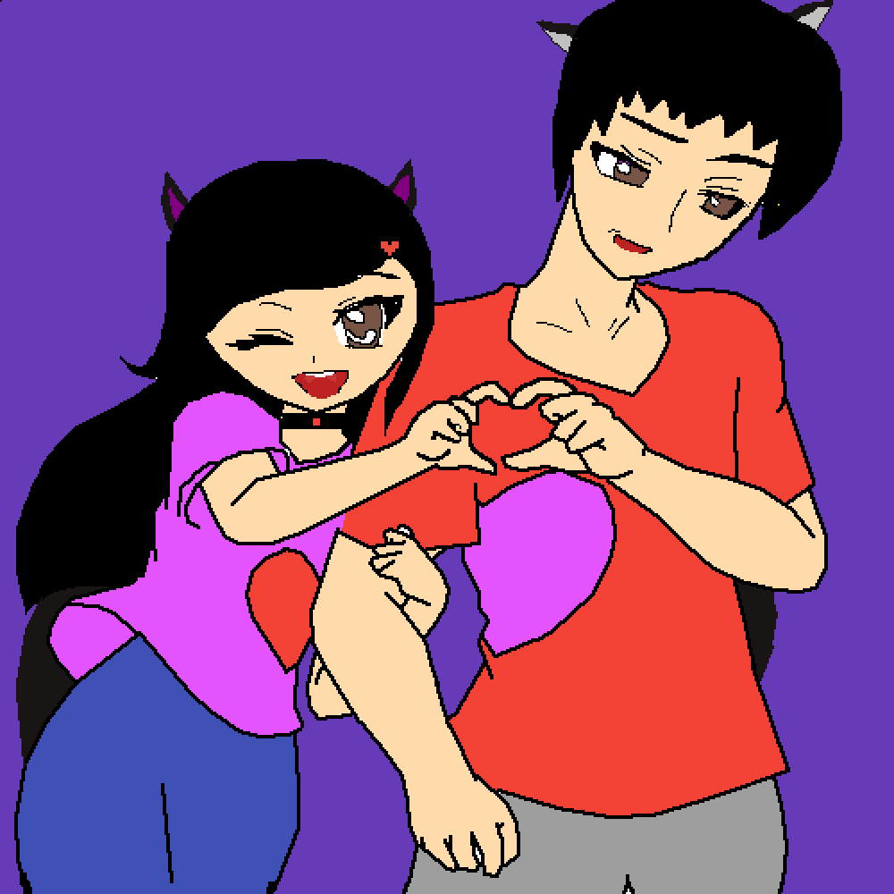Pixilart - Aphmau and Aaron by Floofy-Bish