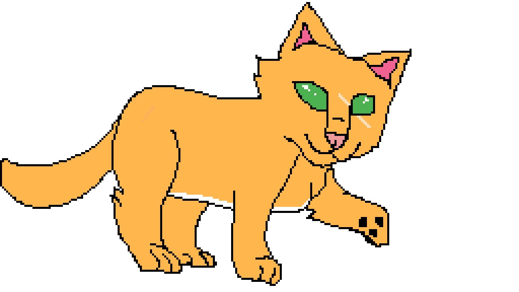 Editing my warrior cat OC - Free online pixel art drawing tool - Pixilart