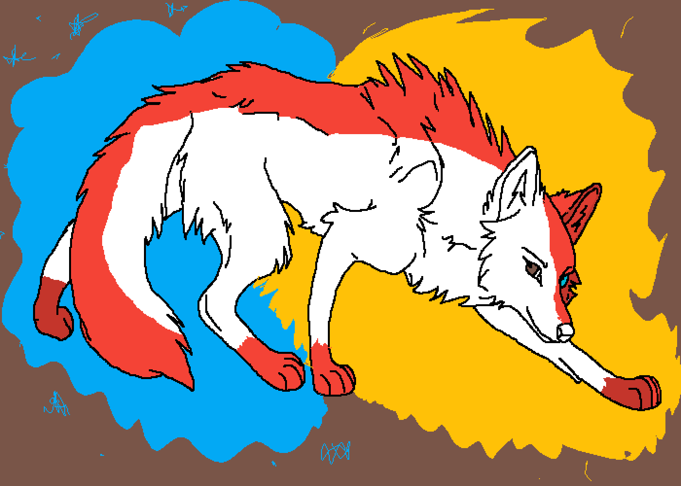 Editing Shoto Todoroki Wolf - Free online pixel art drawing tool - Pixilart