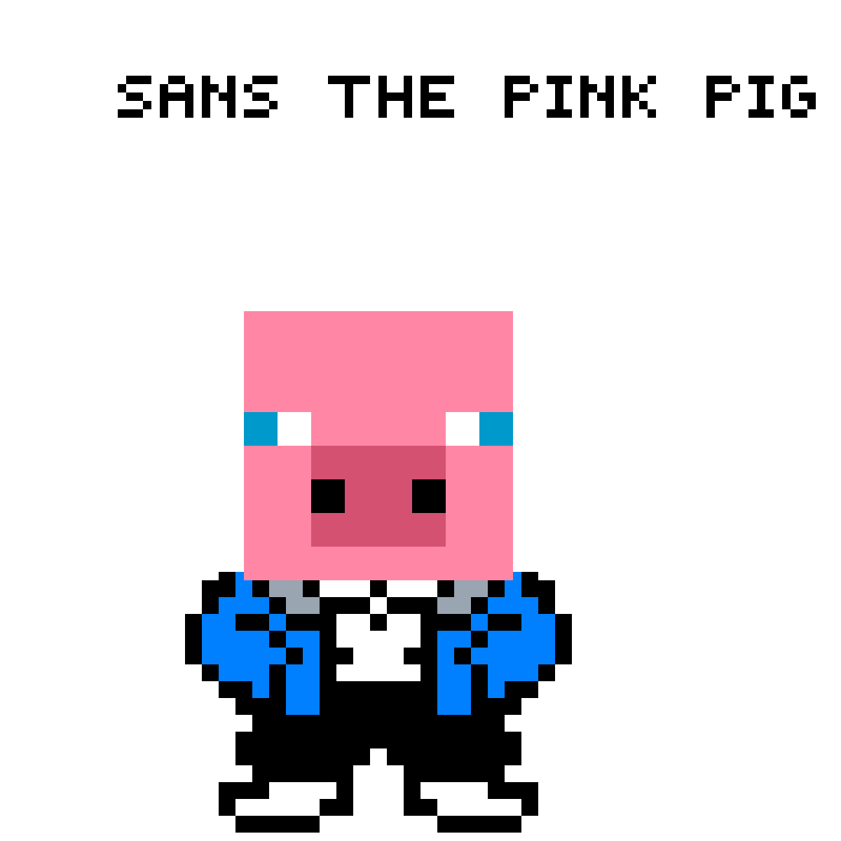 Pixilart - sans the pink pig by ironman7968
