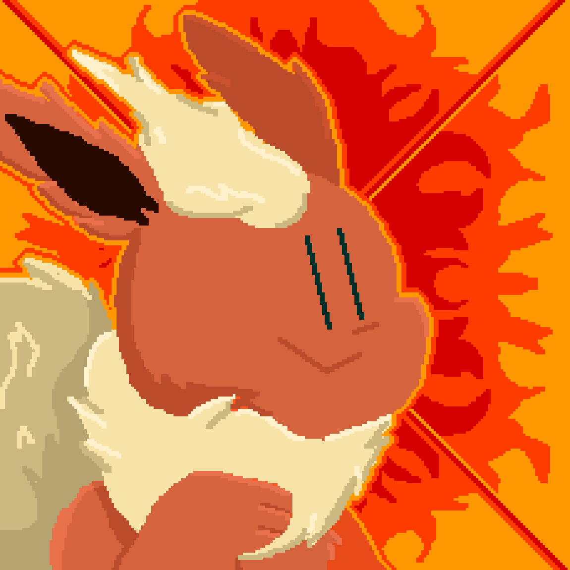 Pixilart - shiny flareon by DragonsBreath
