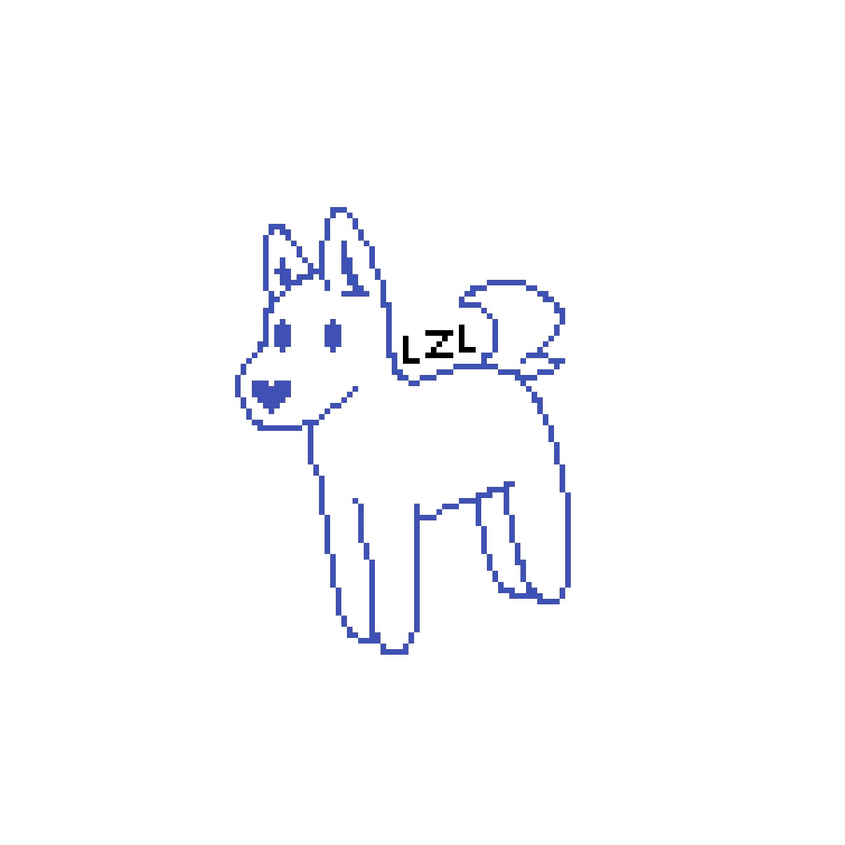 Pixilart - Chibi dog base by Larzali