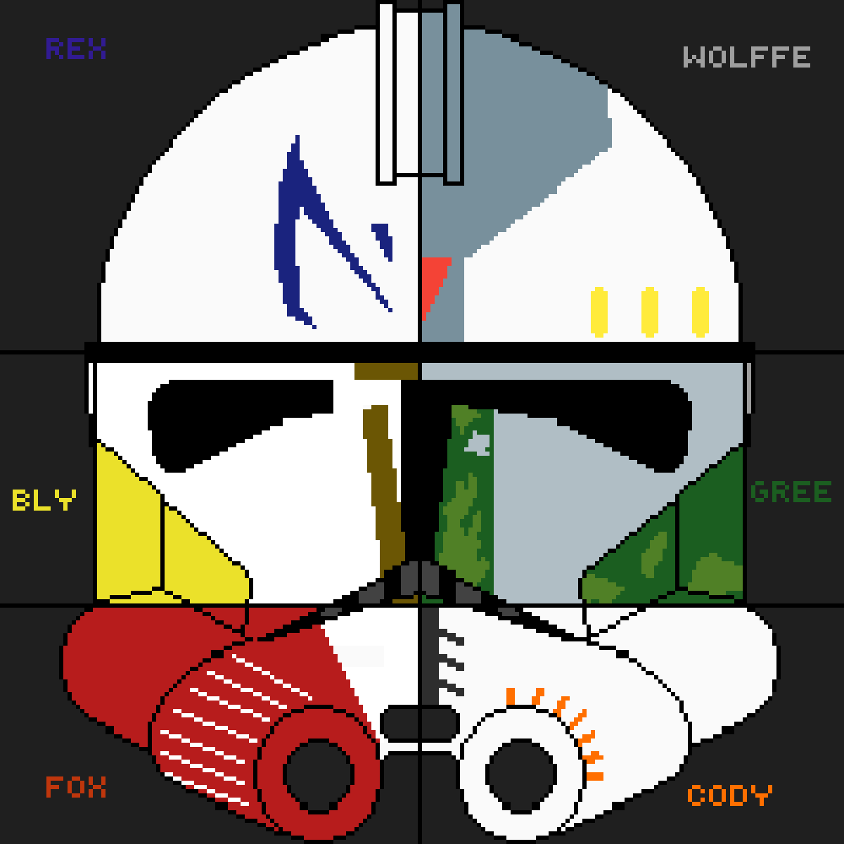 Pixilart - Clone Commander Helmets by DarthQuacker