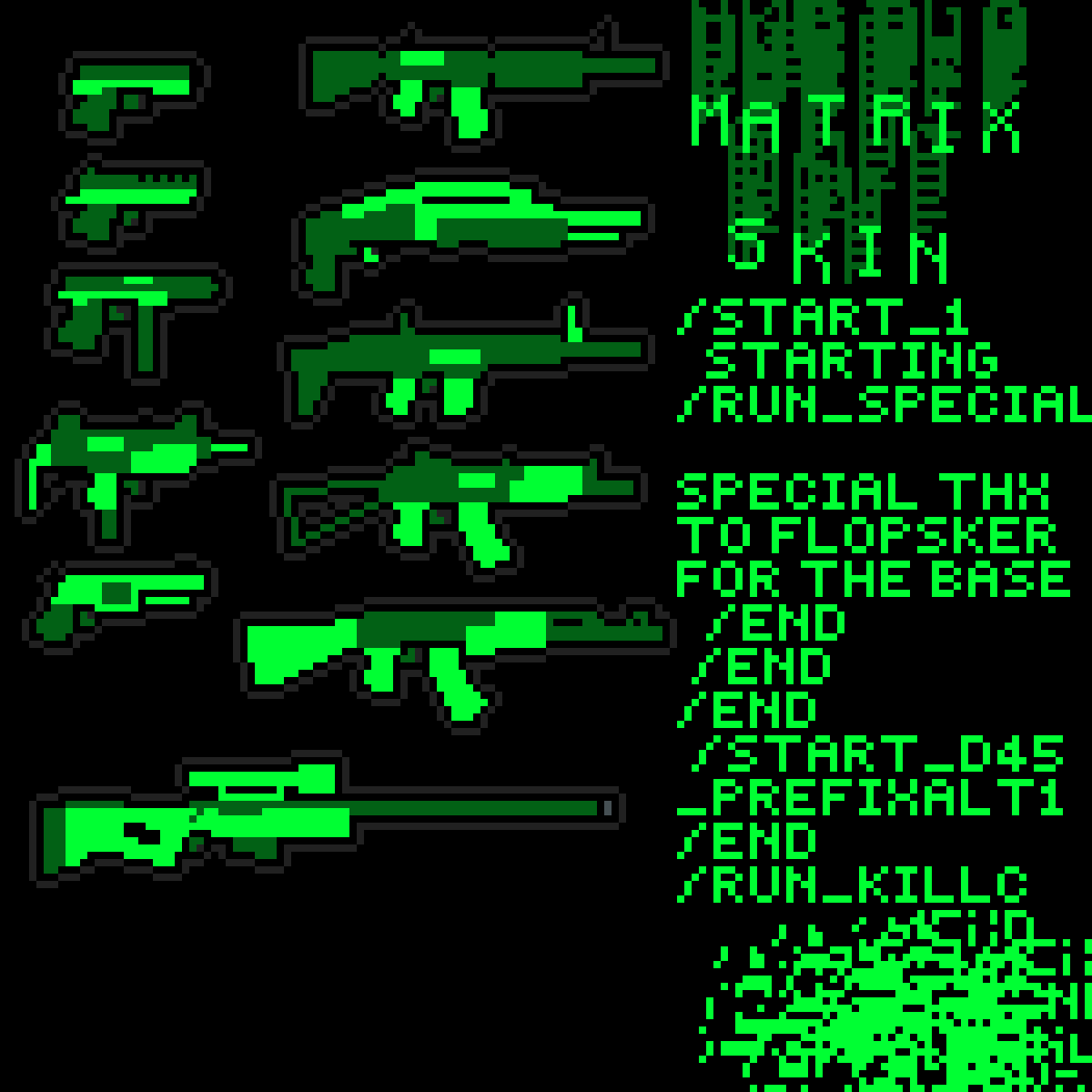 Pixilart - matrix gun skin by M1dnightGMR