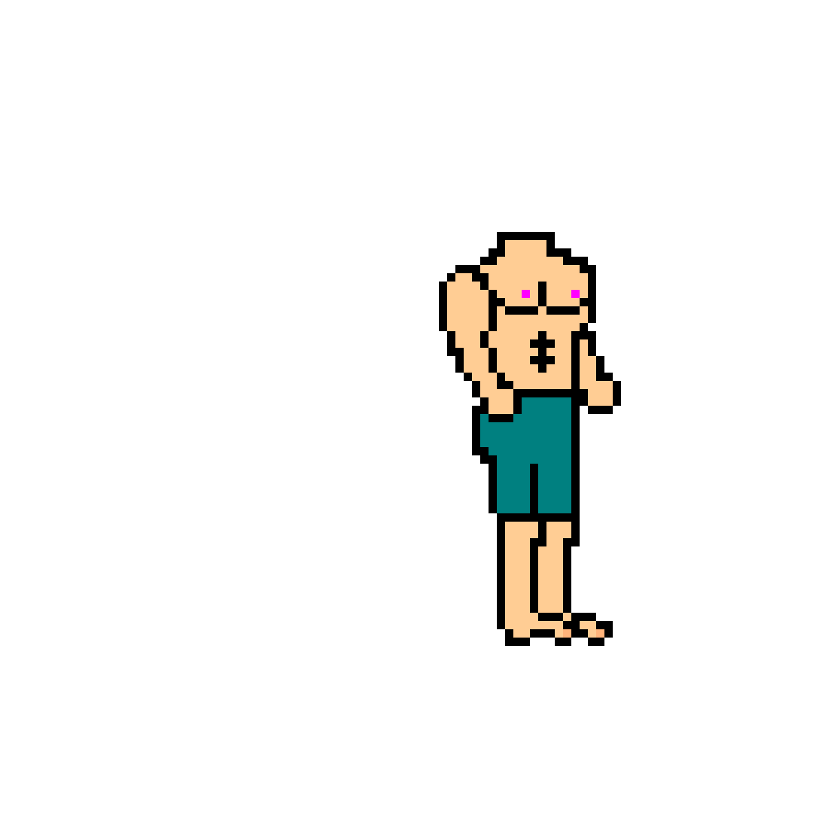 Pixilart - Standing Muscle Sprite by Anonymous