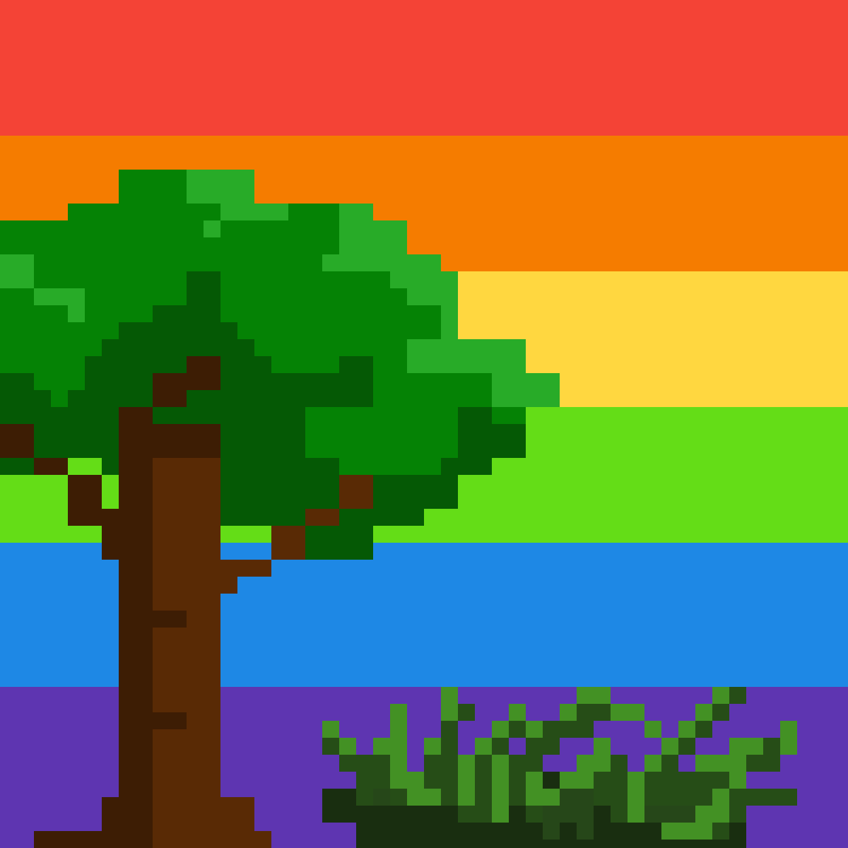 Pixilart - Rainbow Tree by VixRaven