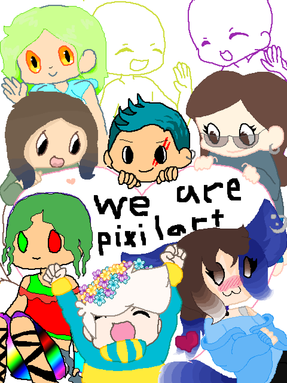 Editing we are pixle art - Free online pixel art drawing tool - Pixilart