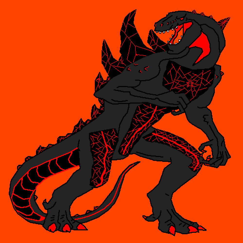 Pixilart - Legenday Burning Zilla by Reuel-Varghese