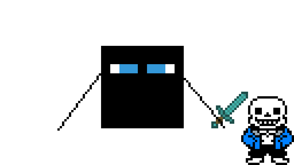 Pixilart - Cube ------ Sans [Edit] by Wismarelk