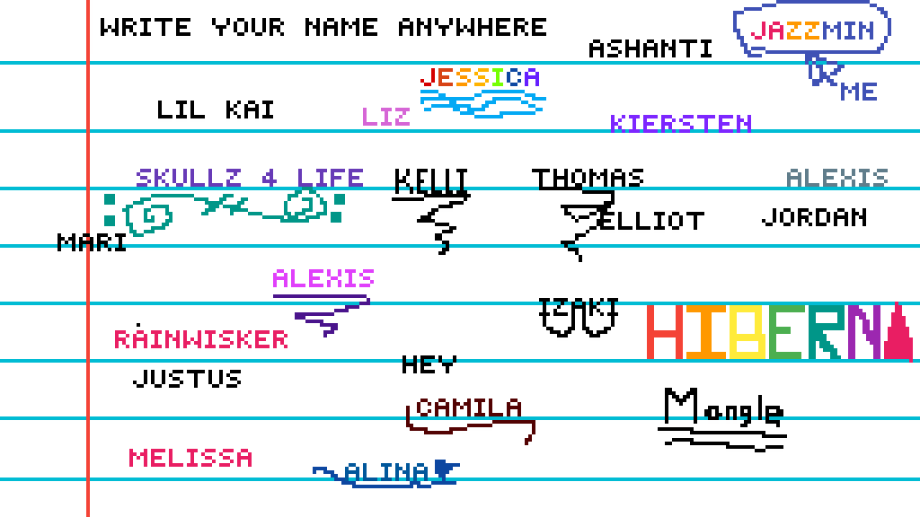 Editing write your name here - Free online pixel art drawing tool ...