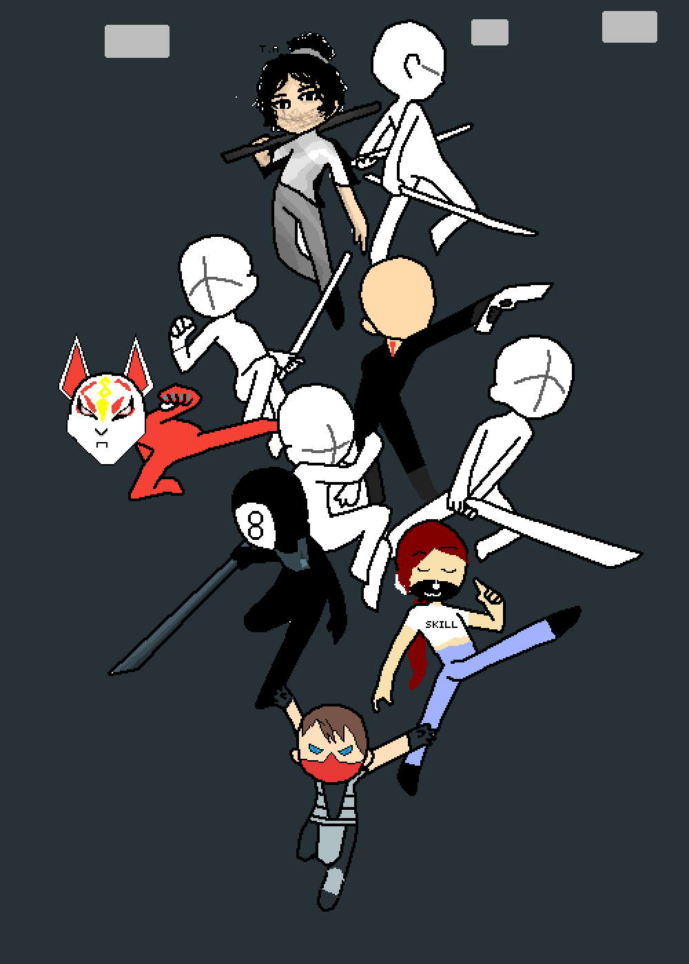 Pixilart - fight oc poses by pixelfriend