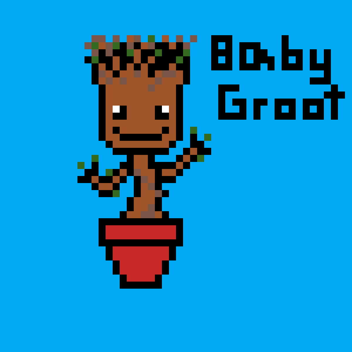 Pixilart - Baby Groot by calebtheamazing