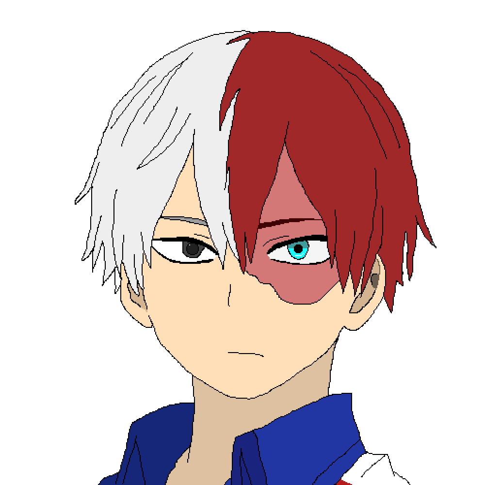 Pixilart - Shoto todoroki by FIREHEDGE