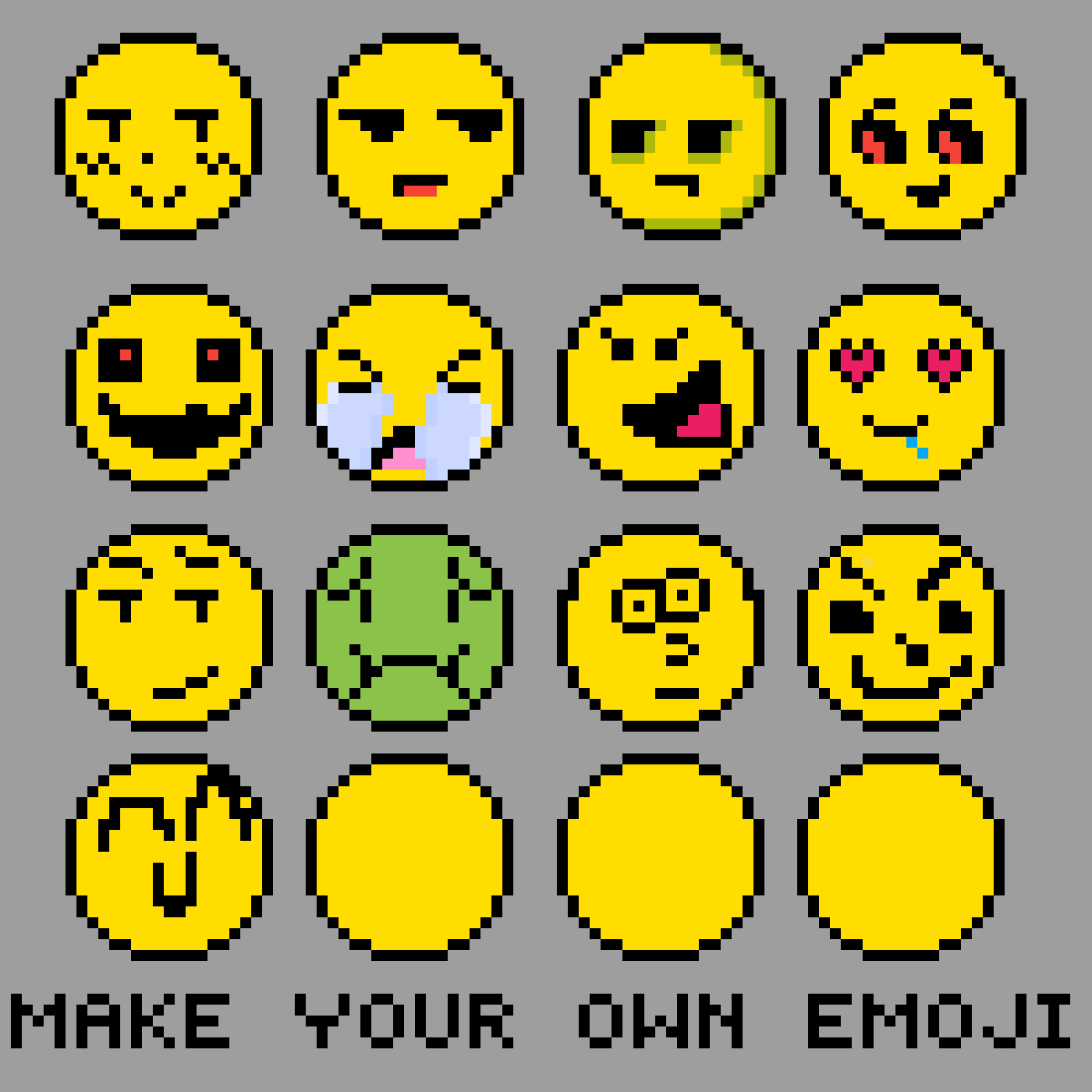 Editing Emoji Collab - Free online pixel art drawing tool - Pixilart