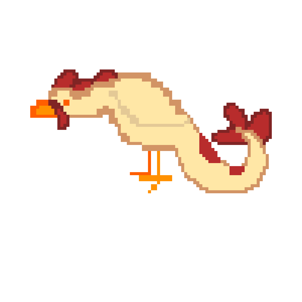 Pixilart - chicken dinosaur by JustANobodyHere