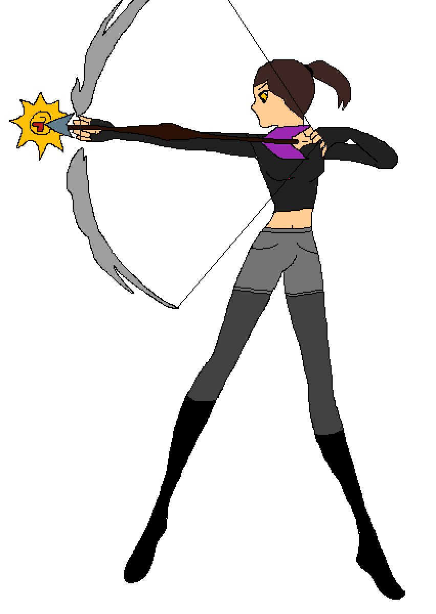 Anime Girl Base With Bow And Arrow