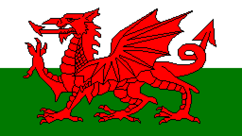 Pixilart - Flag of Wales by KOMBATENT