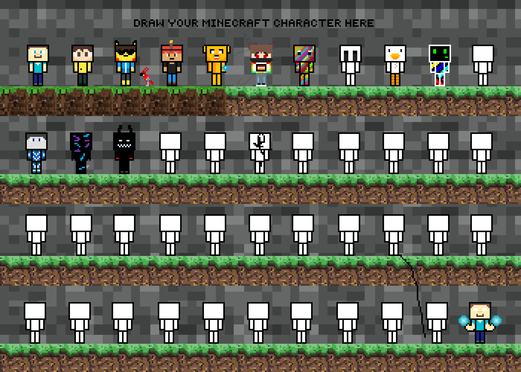 Editing Minecraft characters - Free online pixel art drawing tool ...