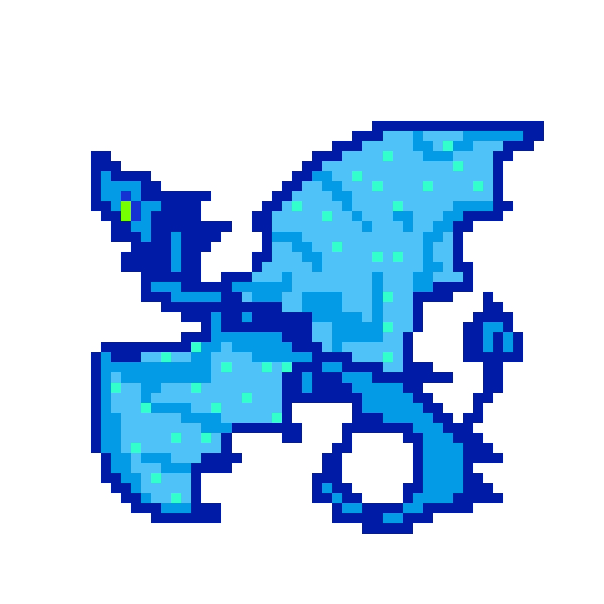 Pixilart - WATER DRAGON by Gon-And-Killua