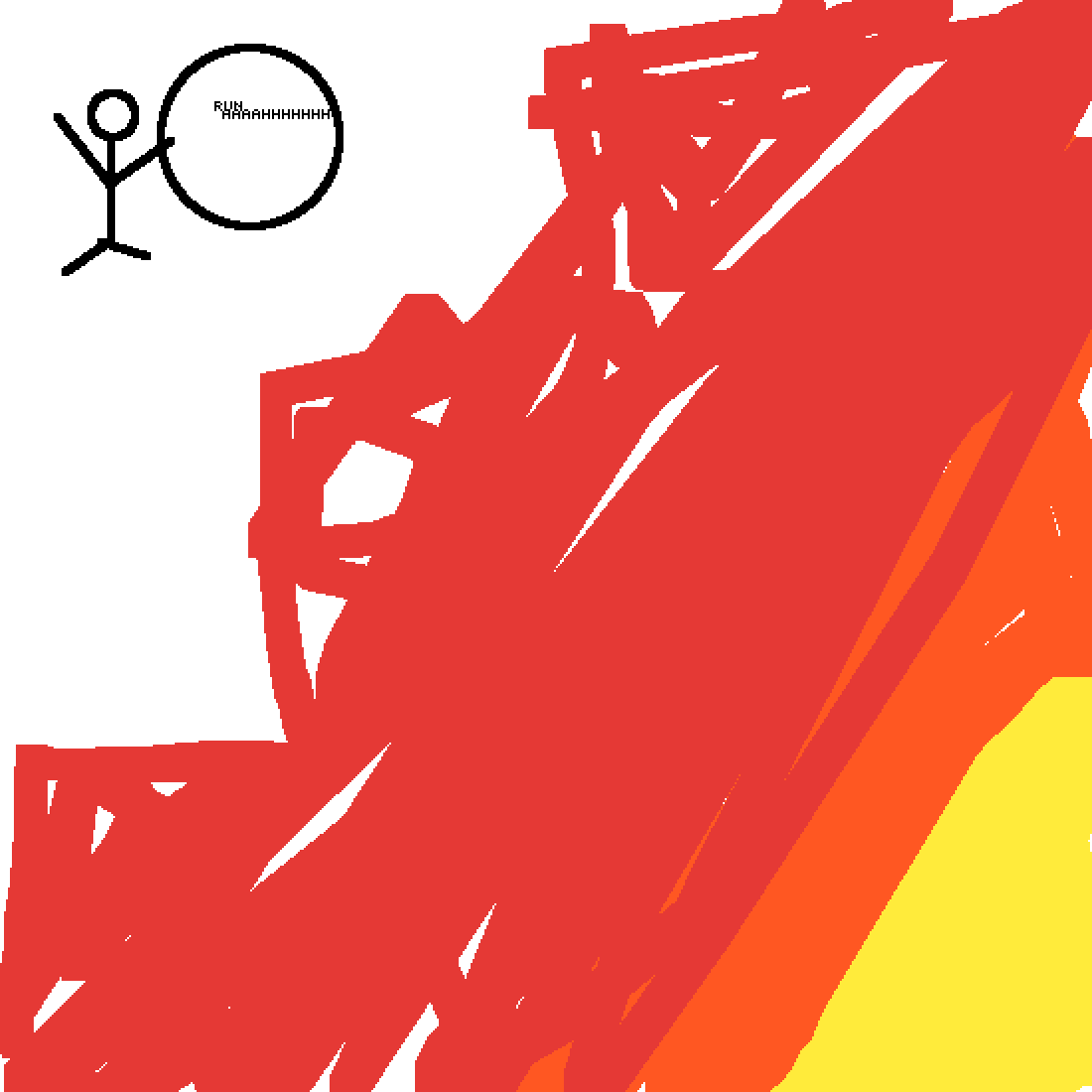 Pixilart - fire RUN by ihateu