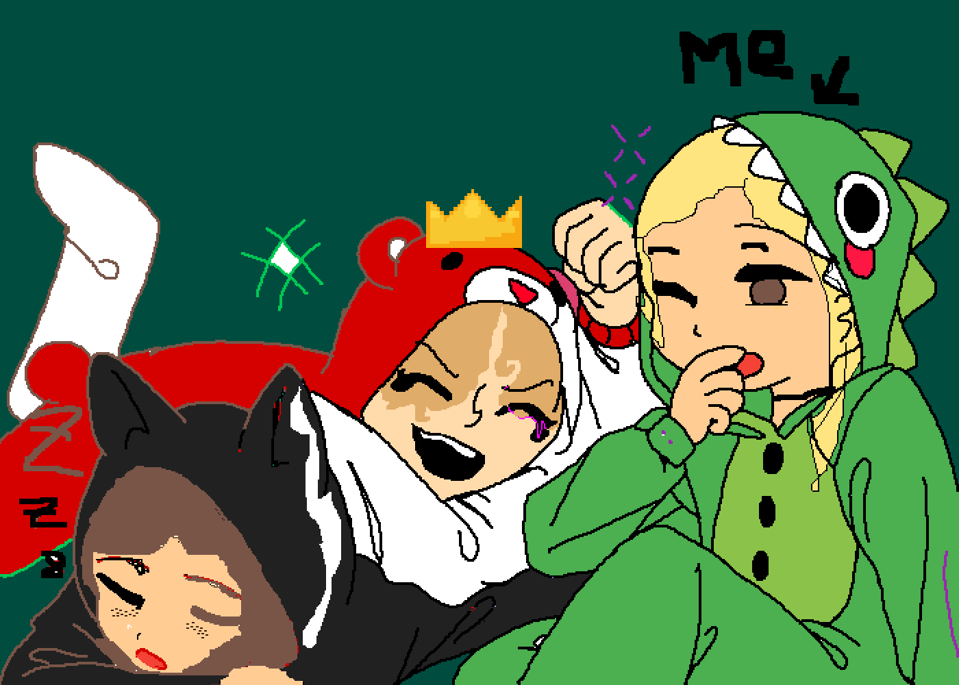 Pixilart - the bench Trio by bench-trio-kell