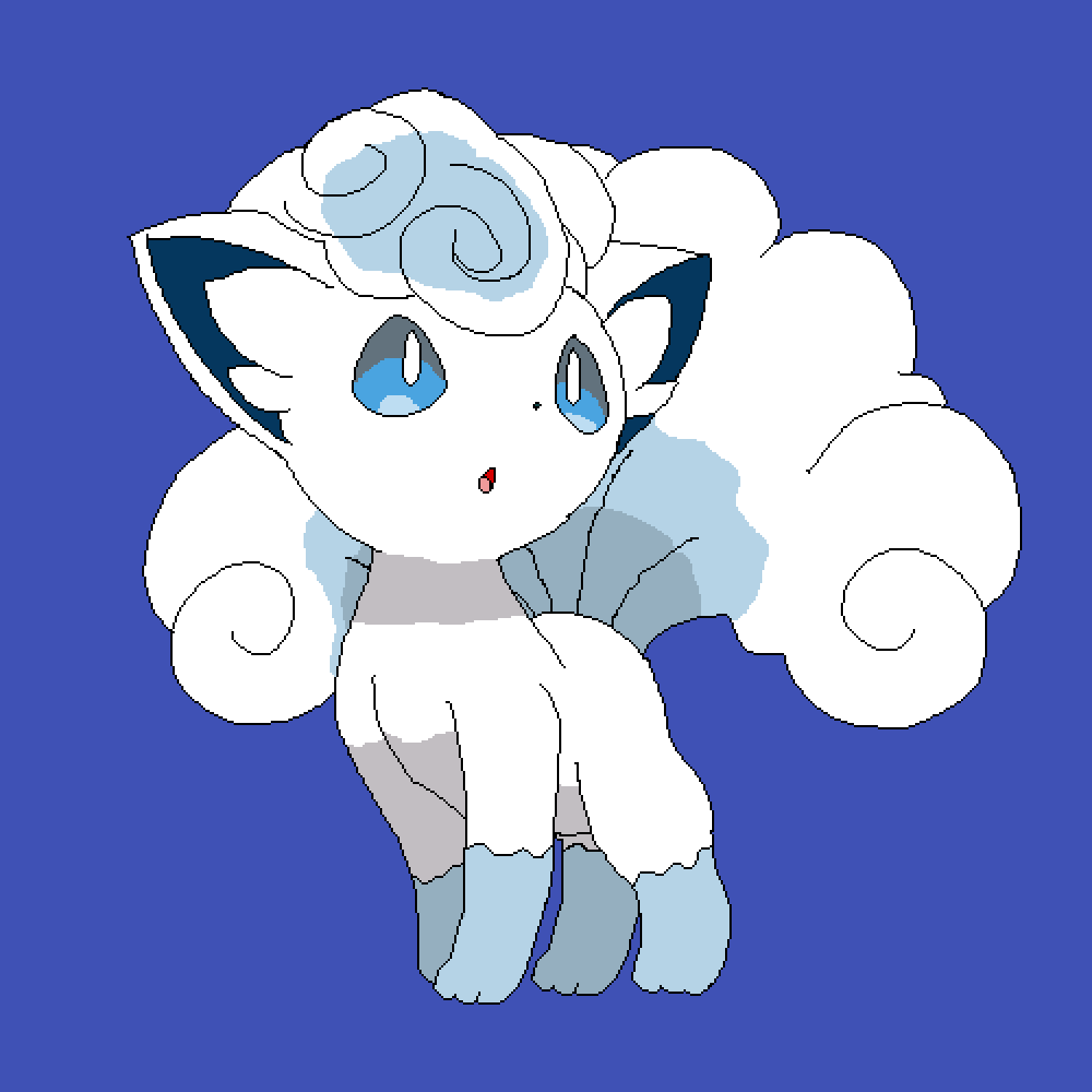 Editing Alolan Vulpix - Free online pixel art drawing tool - Pixilart