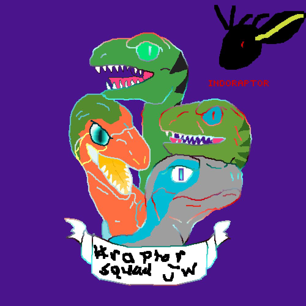 Editing Here d Indoraptor - Free online pixel art drawing tool - Pixilart