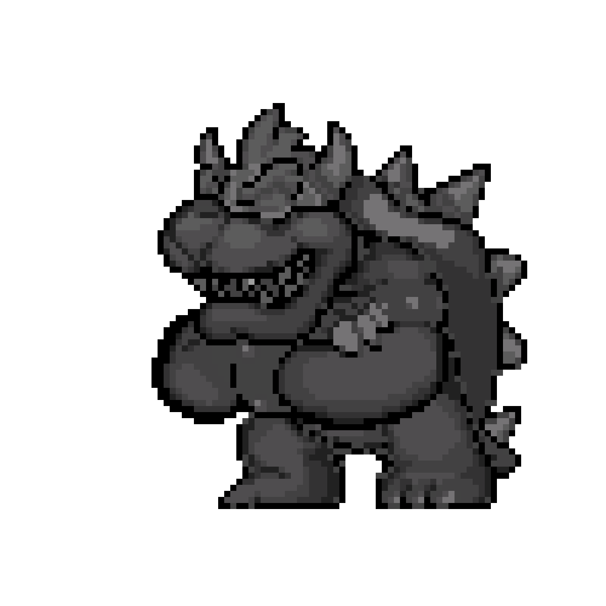 Pixilart - Bowser Statue by ThePurpleBro