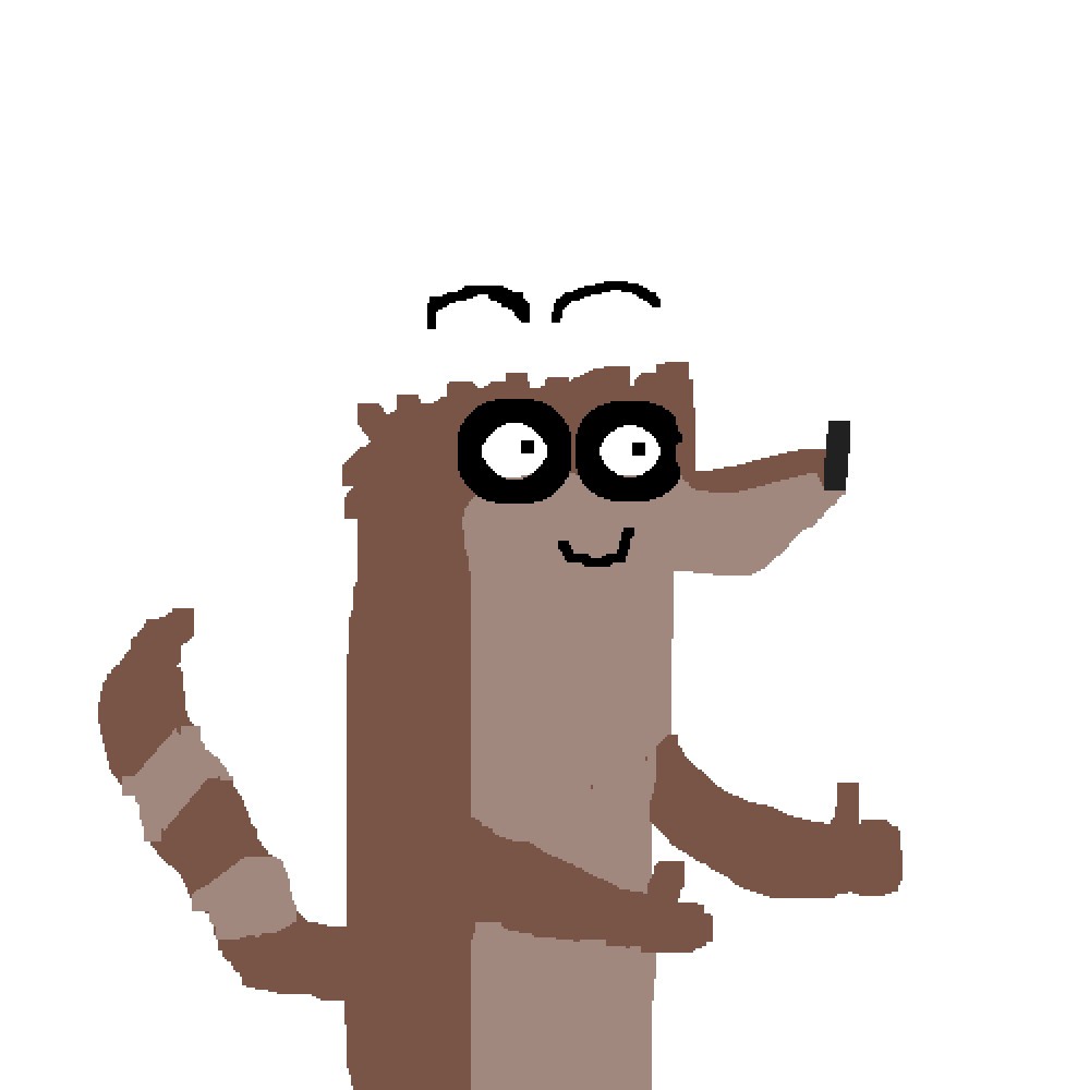 Pixilart - Racoon Rigby by YasliBuyucu