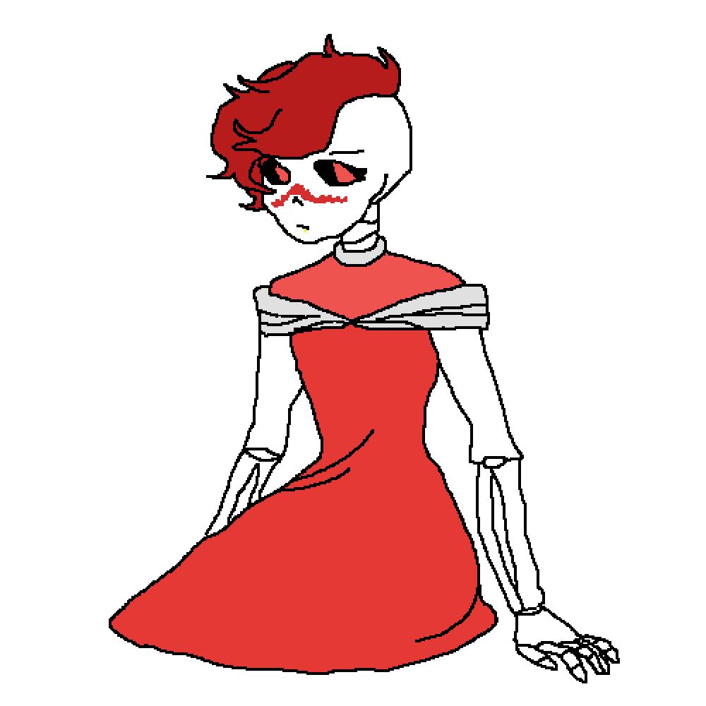 Editing my skeleton oc Chance in a dress - Free online pixel art ...