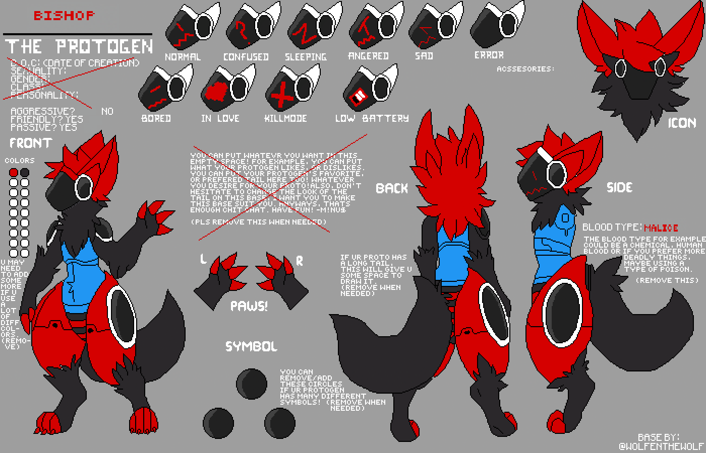 Pixilart - bishop as a protogen by wheatley-core