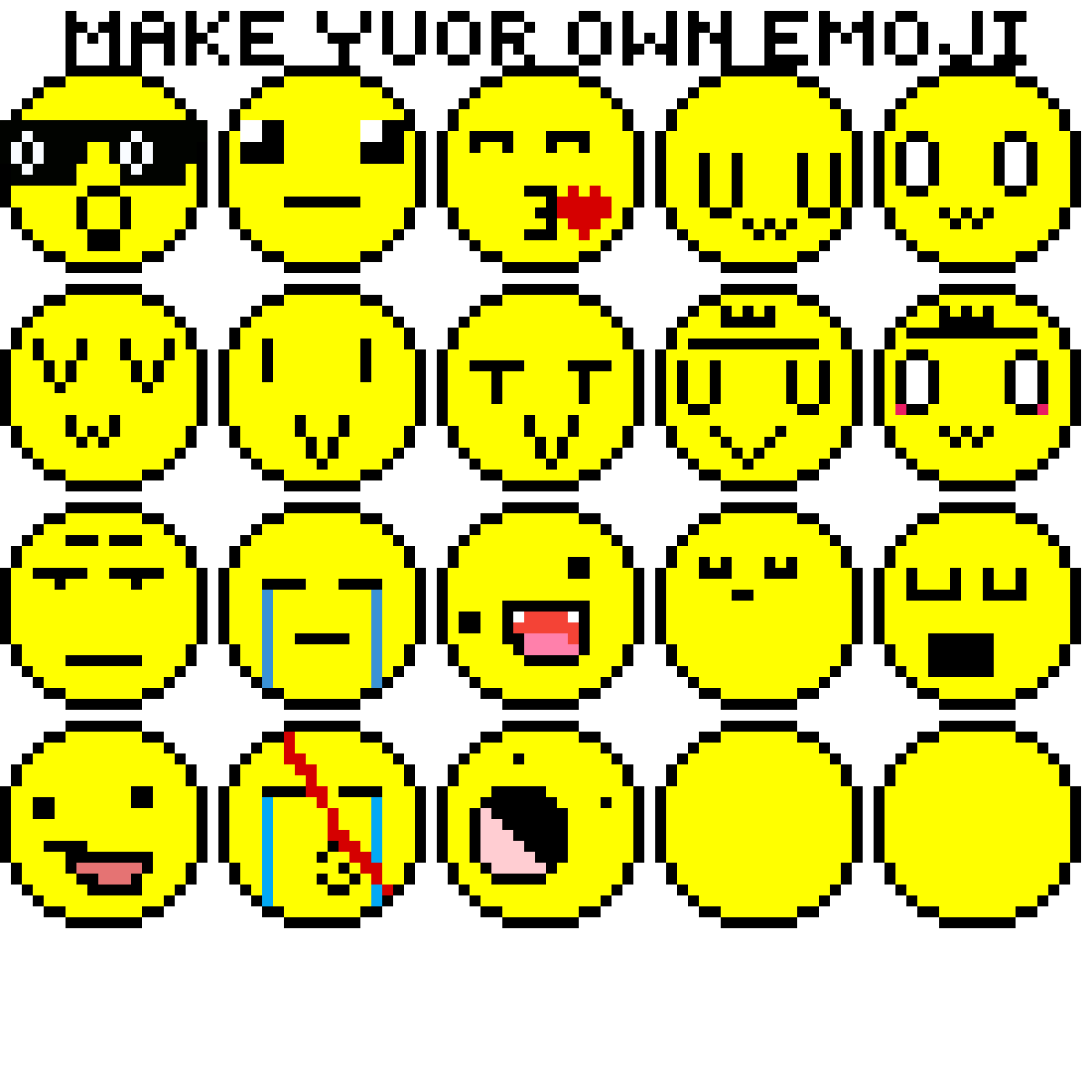 Editing EMOJI - Free online pixel art drawing tool - Pixilart
