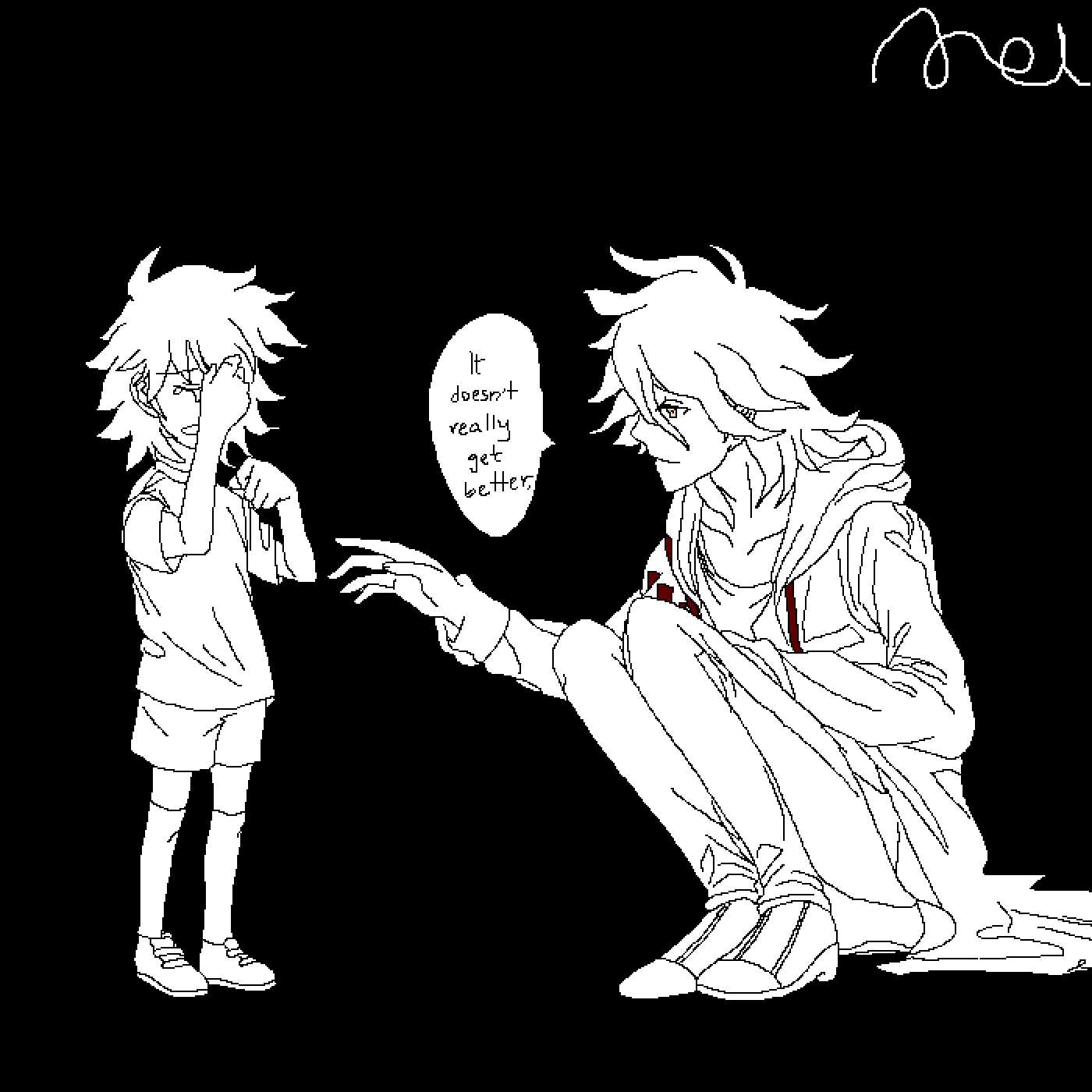 Pixilart - Nagito Komaeda (Picture Version) by asteriskel