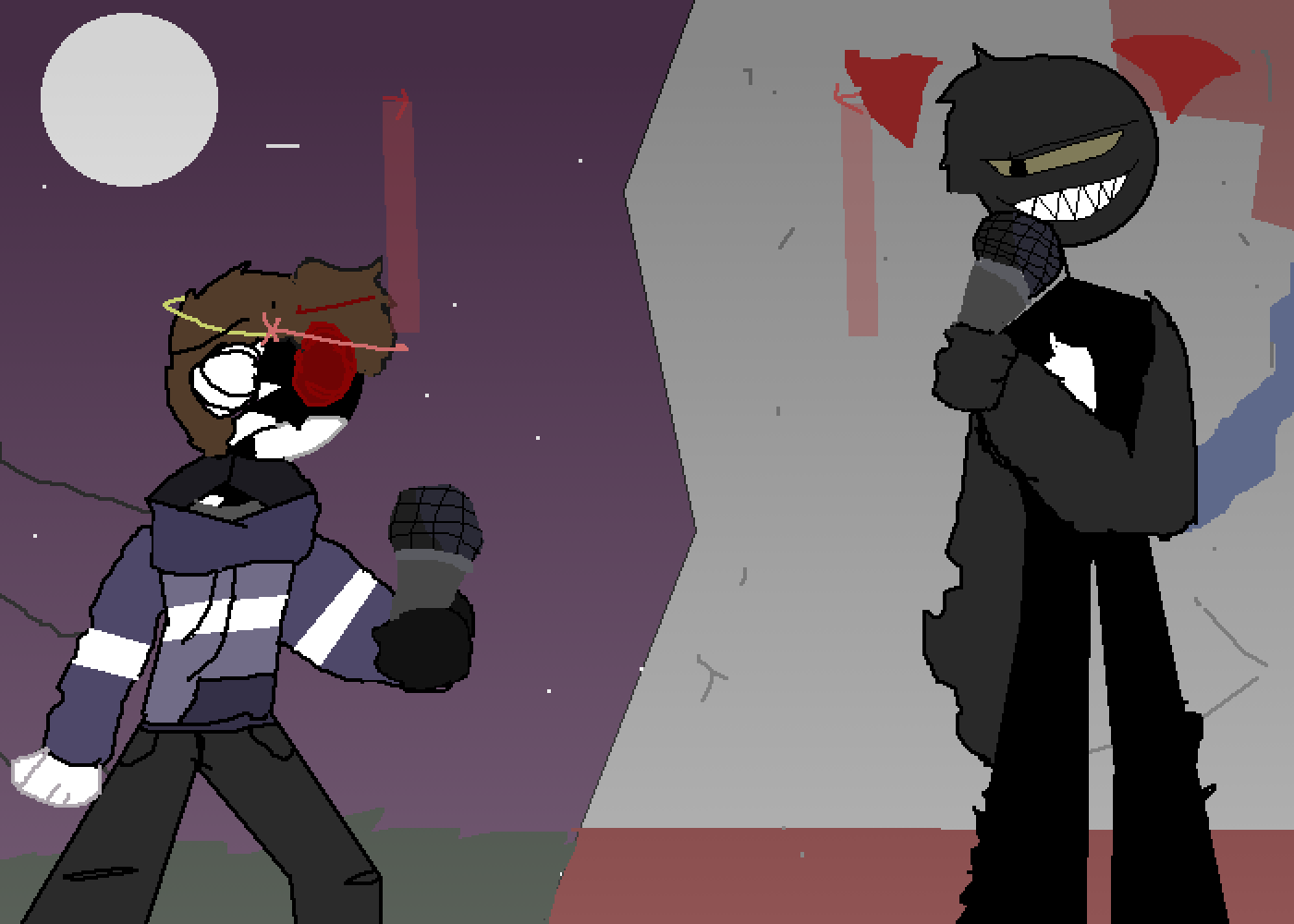 Pixilart - hellish battle by B-E-E-P