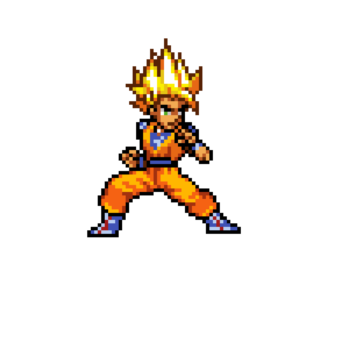 Editing Goku SSJ1 - Free online pixel art drawing tool - Pixilart