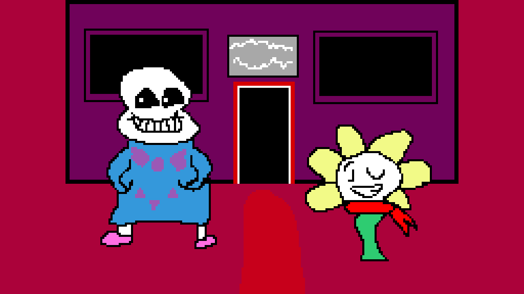 Pixilart - Tale's end: Sans and Flowey by justuttrash