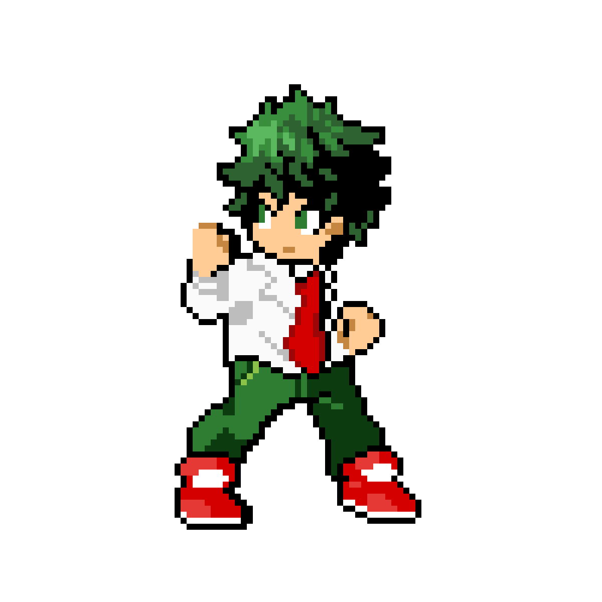 Pixilart - Deku fighting fgame by Anonymous